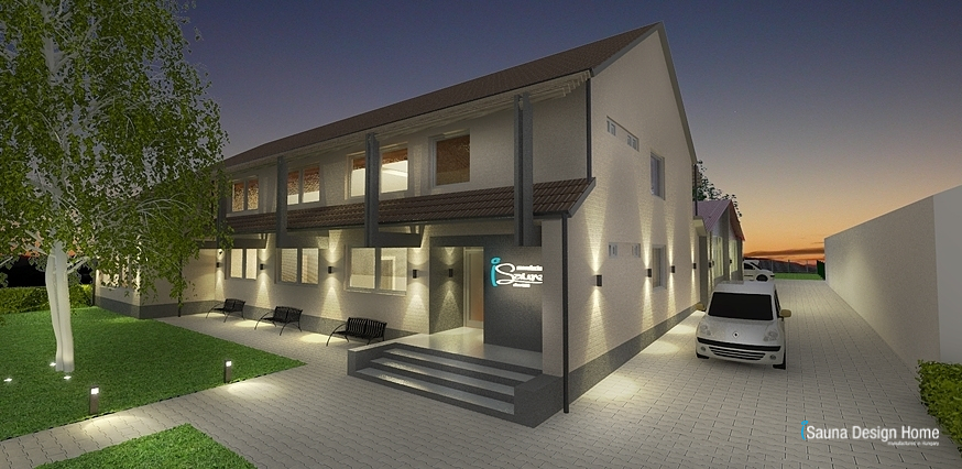 Office building and production hall design